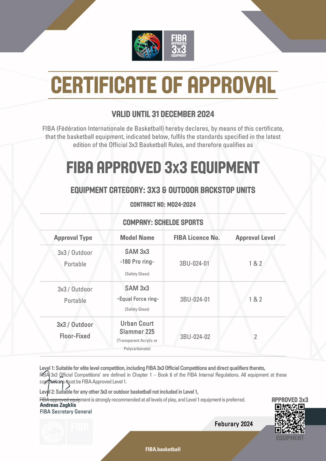 Certificates of Schelde Sports | Schelde Sports